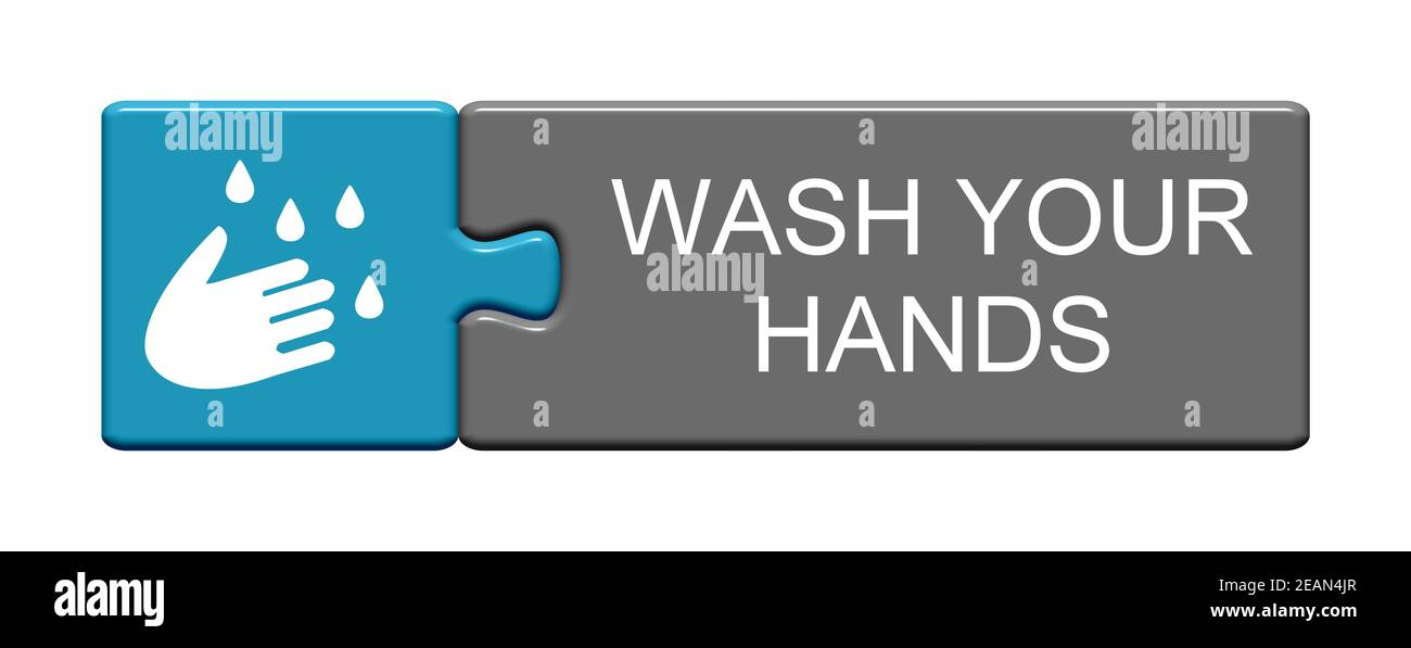 Wash hands blue icon Cut Out Stock Images & Pictures - Alamy