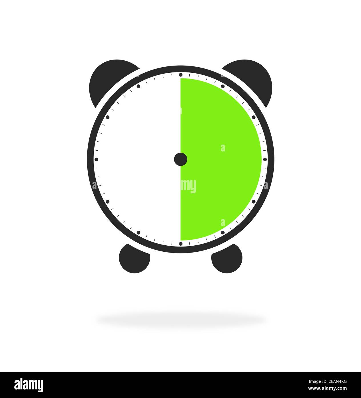 30 Seconds, 30 Minutes or 6 Hours - Alarm clock icon green and black ...