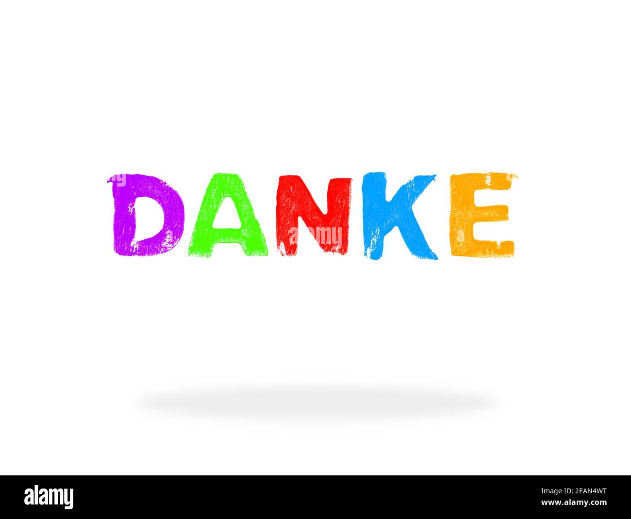 Colorful stencil text with shadow: Thank you in german language Stock ...