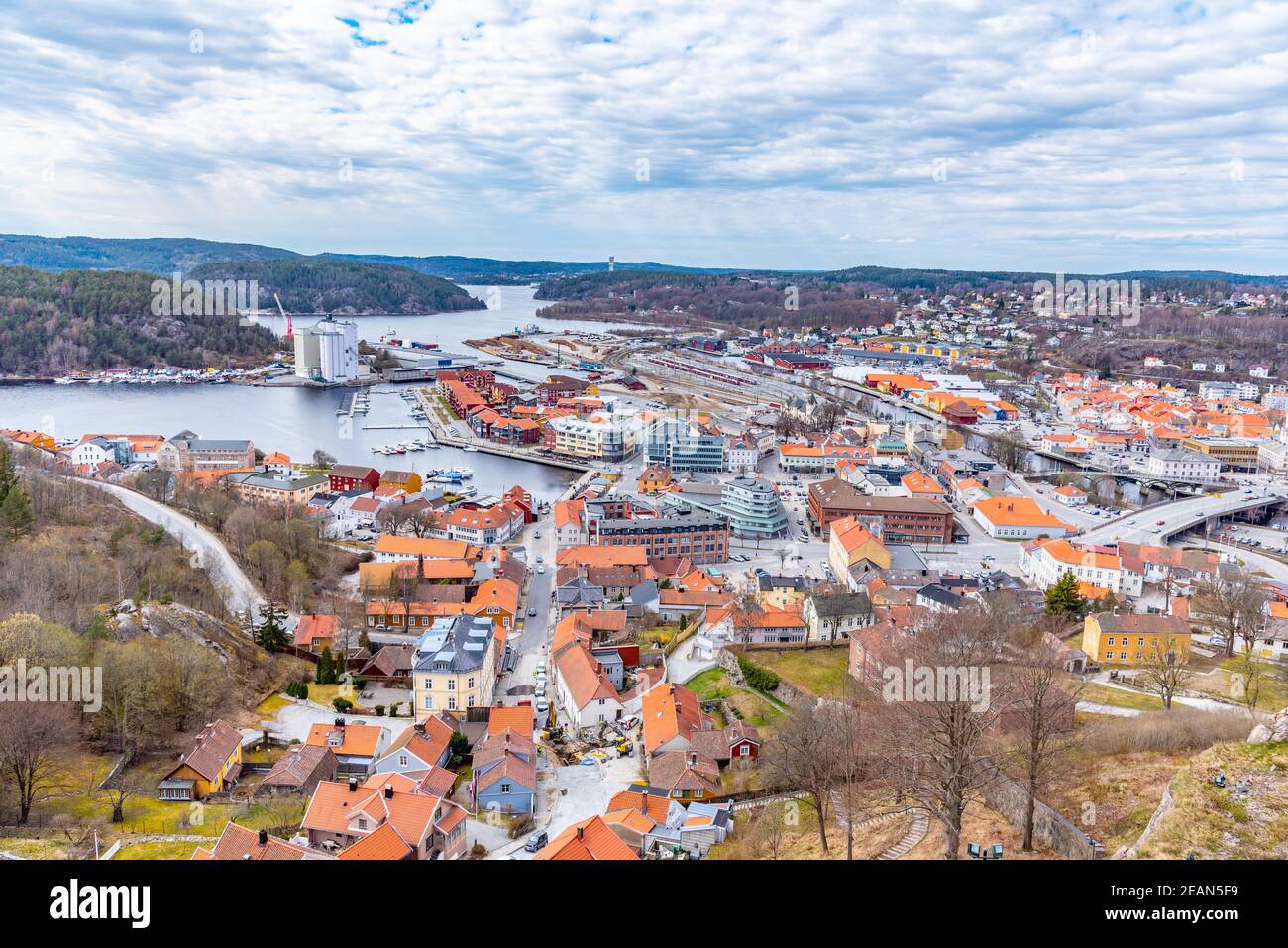 Aerial view of Norwegian city Halden Stock Photo - Alamy