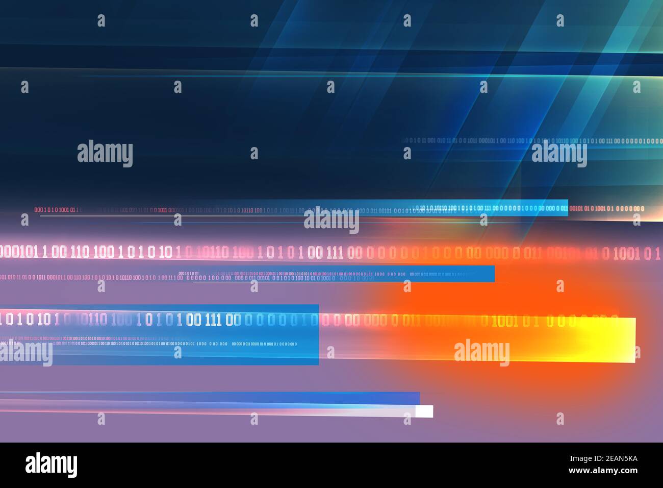 Graphical abstract background with lens flare and digital binary codes ...