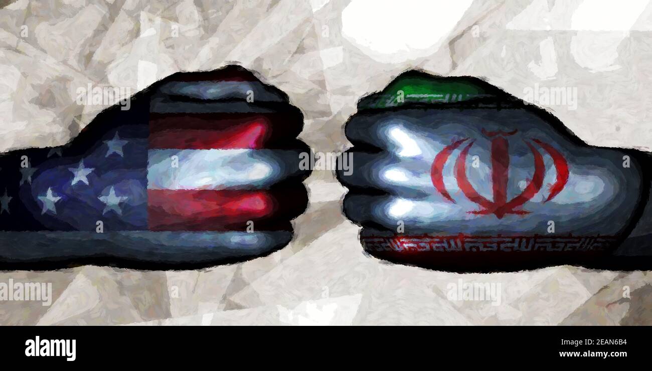 Us vs iran conflict international hi-res stock photography and images ...