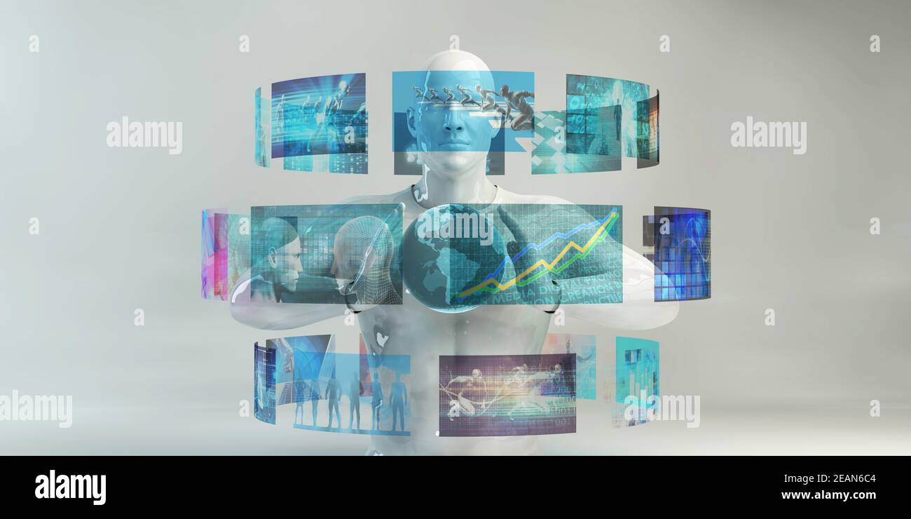 Virtual Sci Fi HUD Futuristic Concept Stock Photo - Alamy