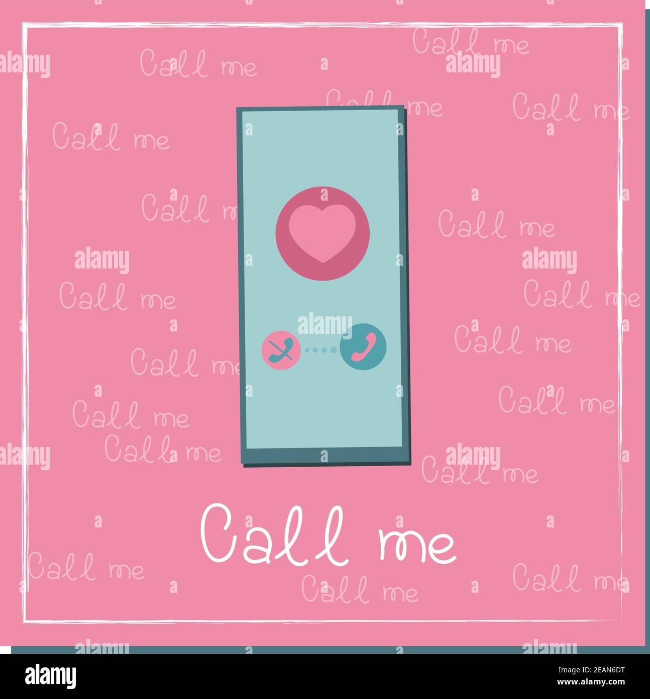 Modern invitation card with phone. Hand holding smartphone. Vector ...