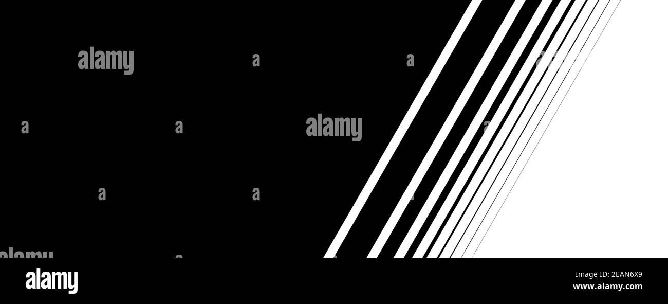 Black and white background banner with fading color made of stripes ...