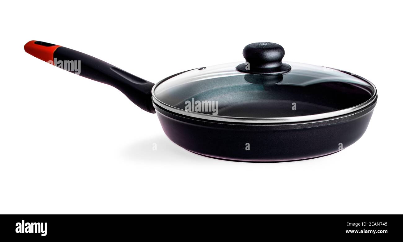 frying pan on a white background Stock Photo - Alamy
