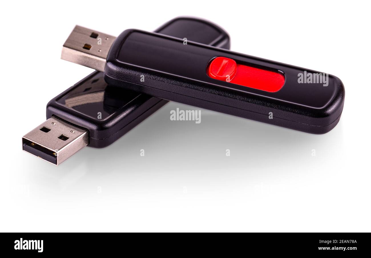 Usb flash drive on the white background Stock Photo - Alamy