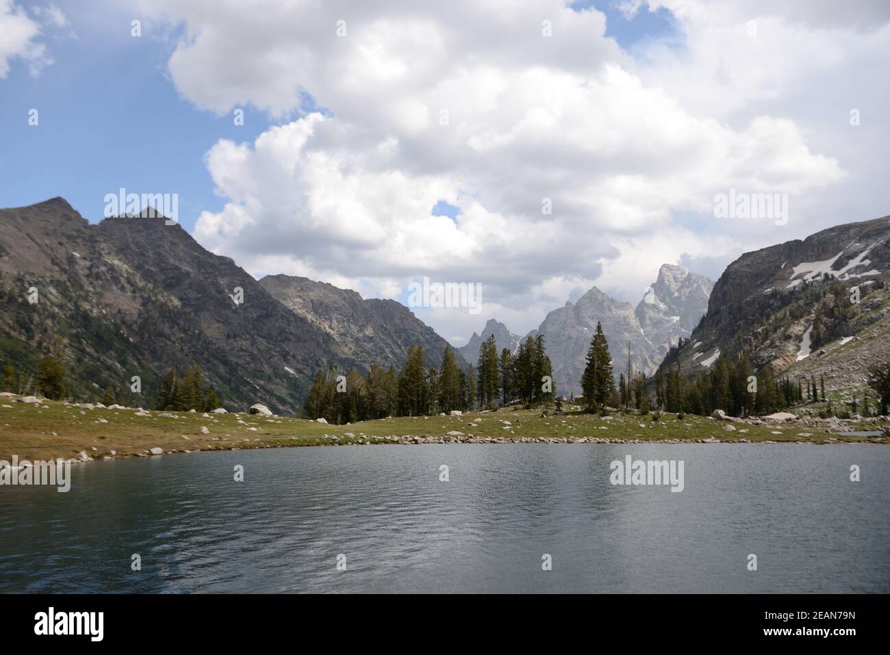 Grand Teton National Park as seen from Paintbrush Divide trail Stock ...