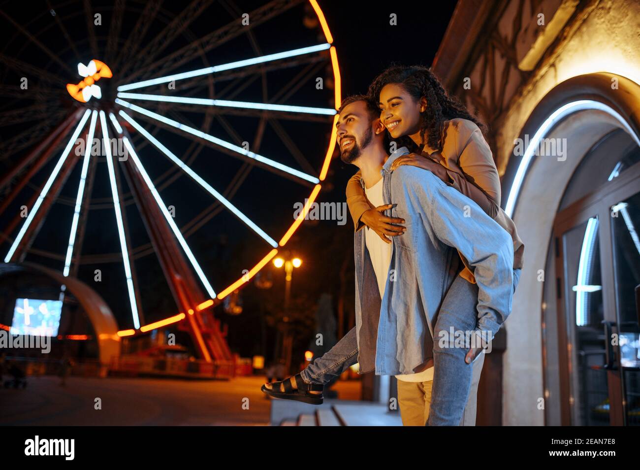 Girl walking theme park hi-res stock photography and images - Alamy