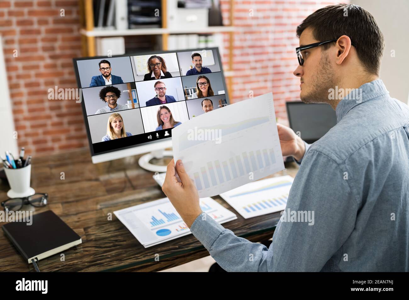 Analyst Showing Plan Stock Photo - Alamy