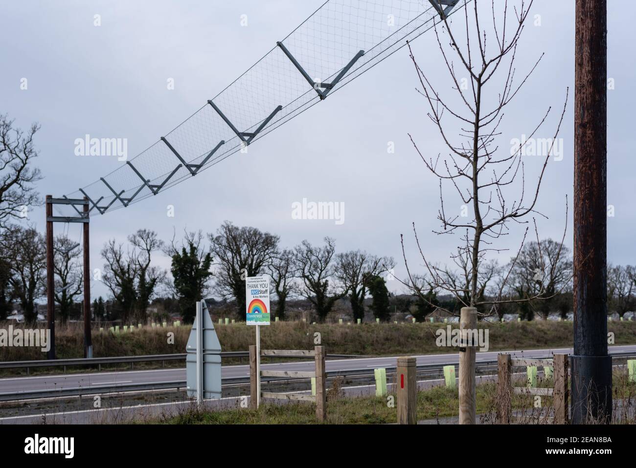 Dual carriageway sign hi-res stock photography and images - Alamy