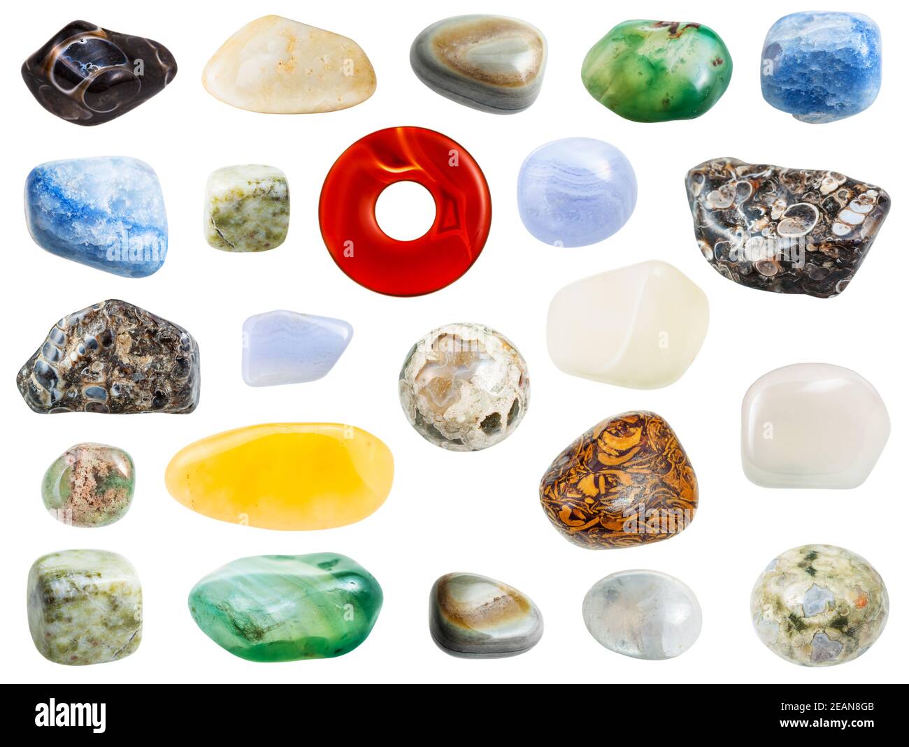 collection of various agate natural gem stones Stock Photo - Alamy
