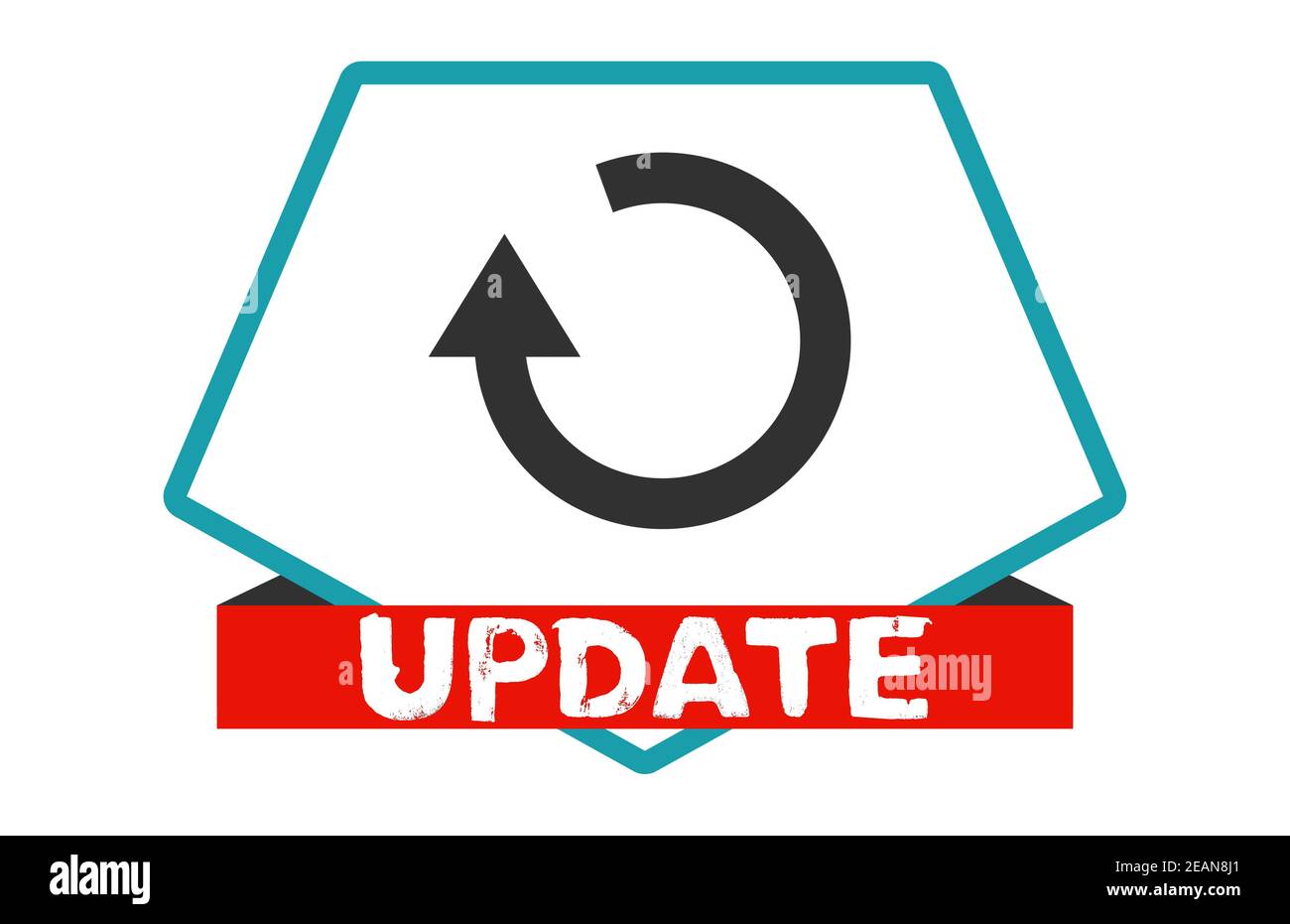 Update Button blue red: Update Arrow Stock Photo - Alamy