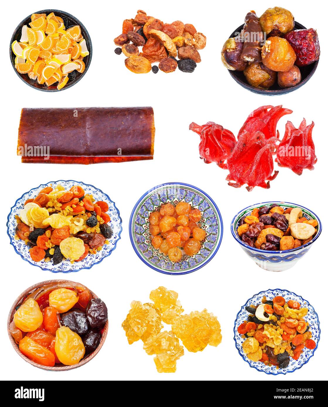 lot of various sweet dried fruits isolated Stock Photo - Alamy
