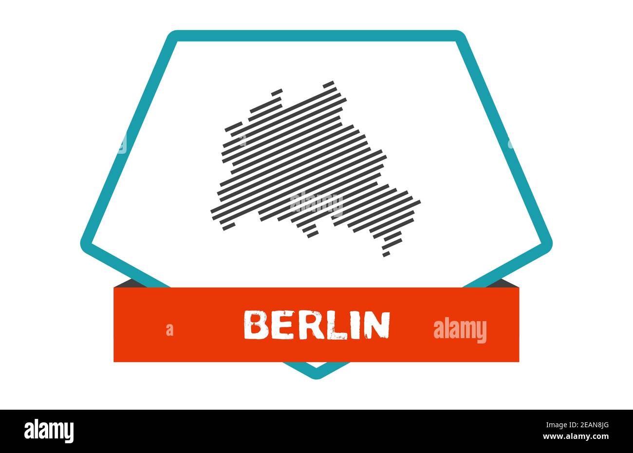 Berlin outline map hi-res stock photography and images - Alamy