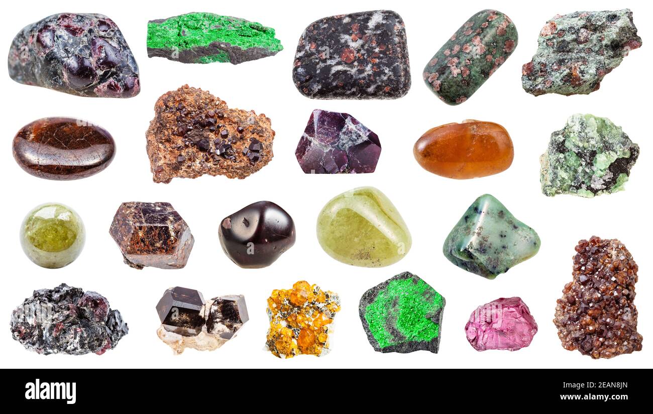 Natural mineral gem stones Cut Out Stock Images & Pictures - Alamy