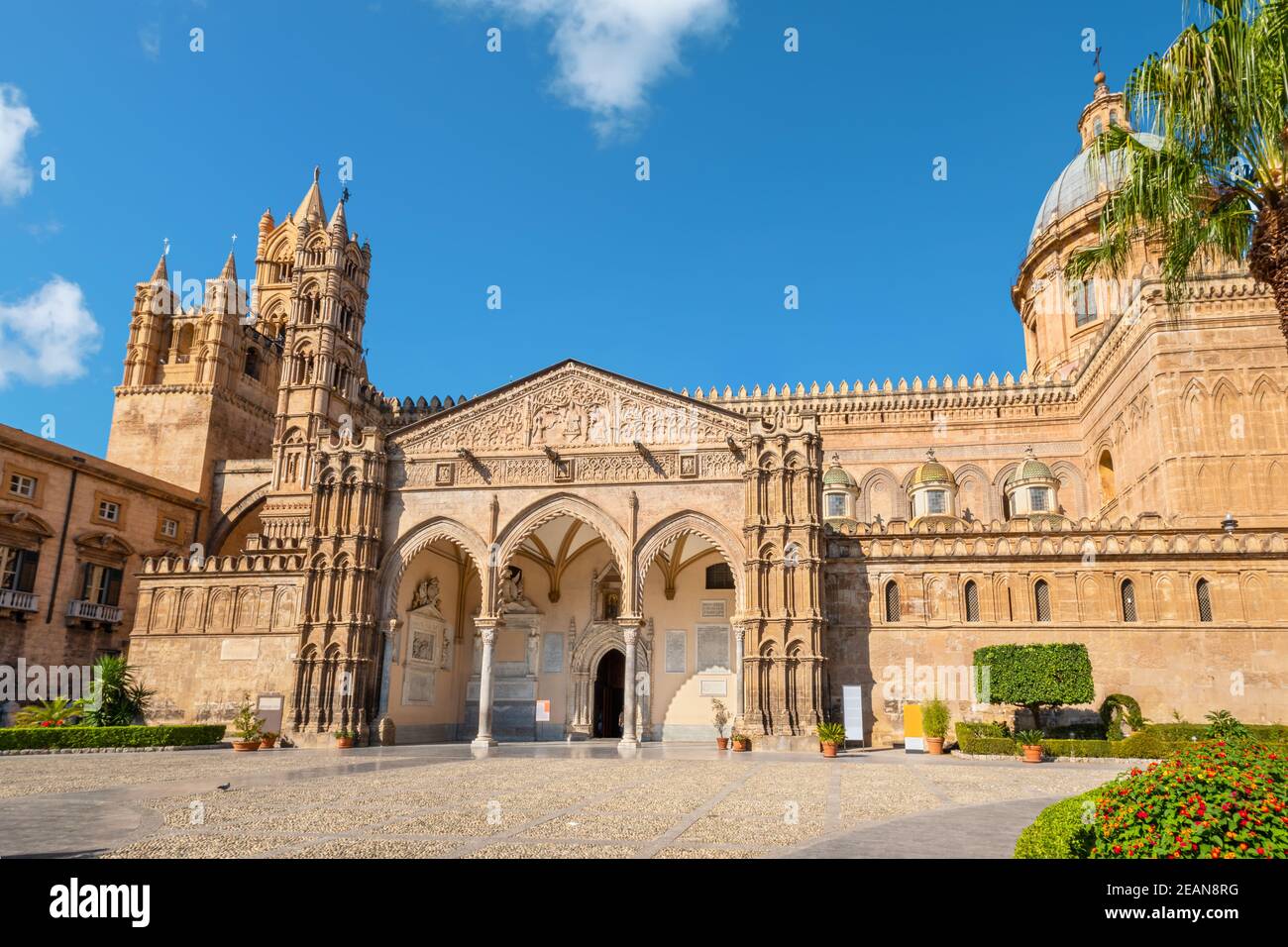 View of Palermo Cathedral (Duomo di Palermo). Palermo, Sicily, Italy ...
