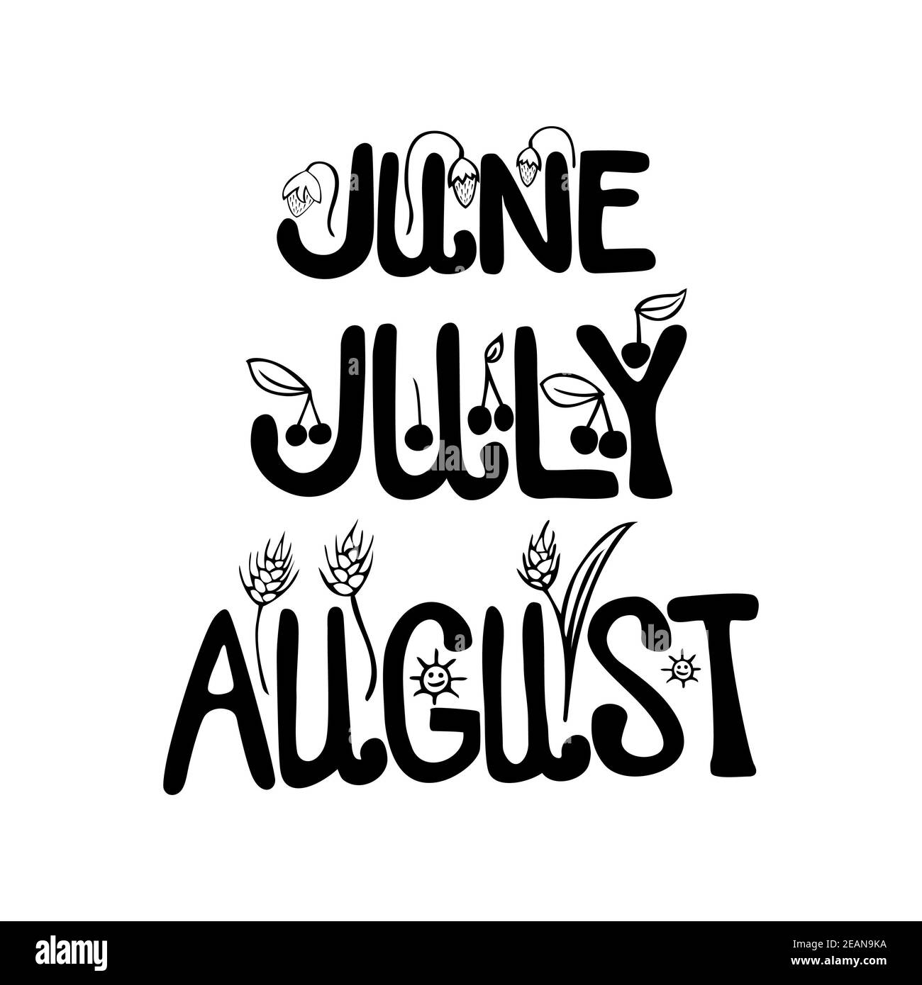 August summer season Black and White Stock Photos & Images - Alamy