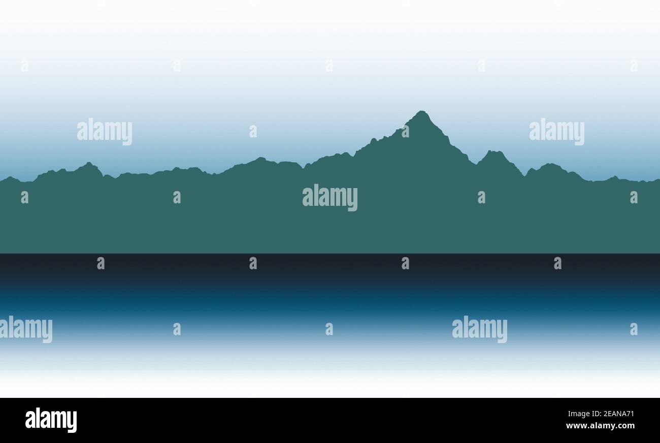 Mountain line art hi-res stock photography and images - Alamy