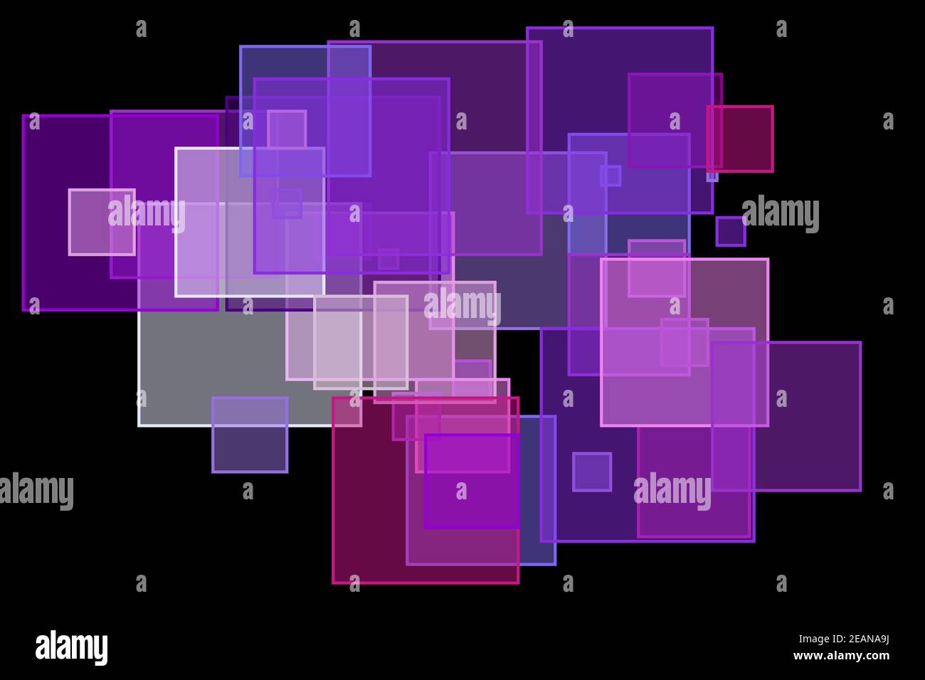 Abstract violet squares illustration background Stock Photo - Alamy