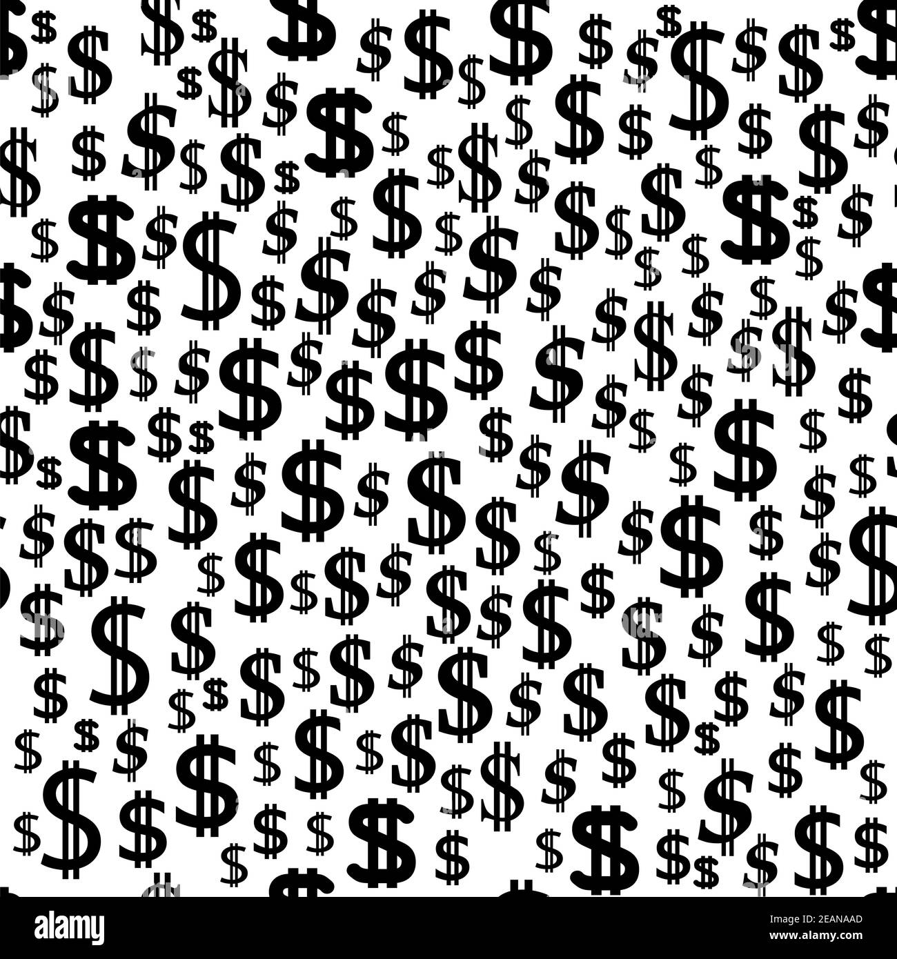 Dollar Icon Seamless Pattern Isolated on White Background Stock Photo ...