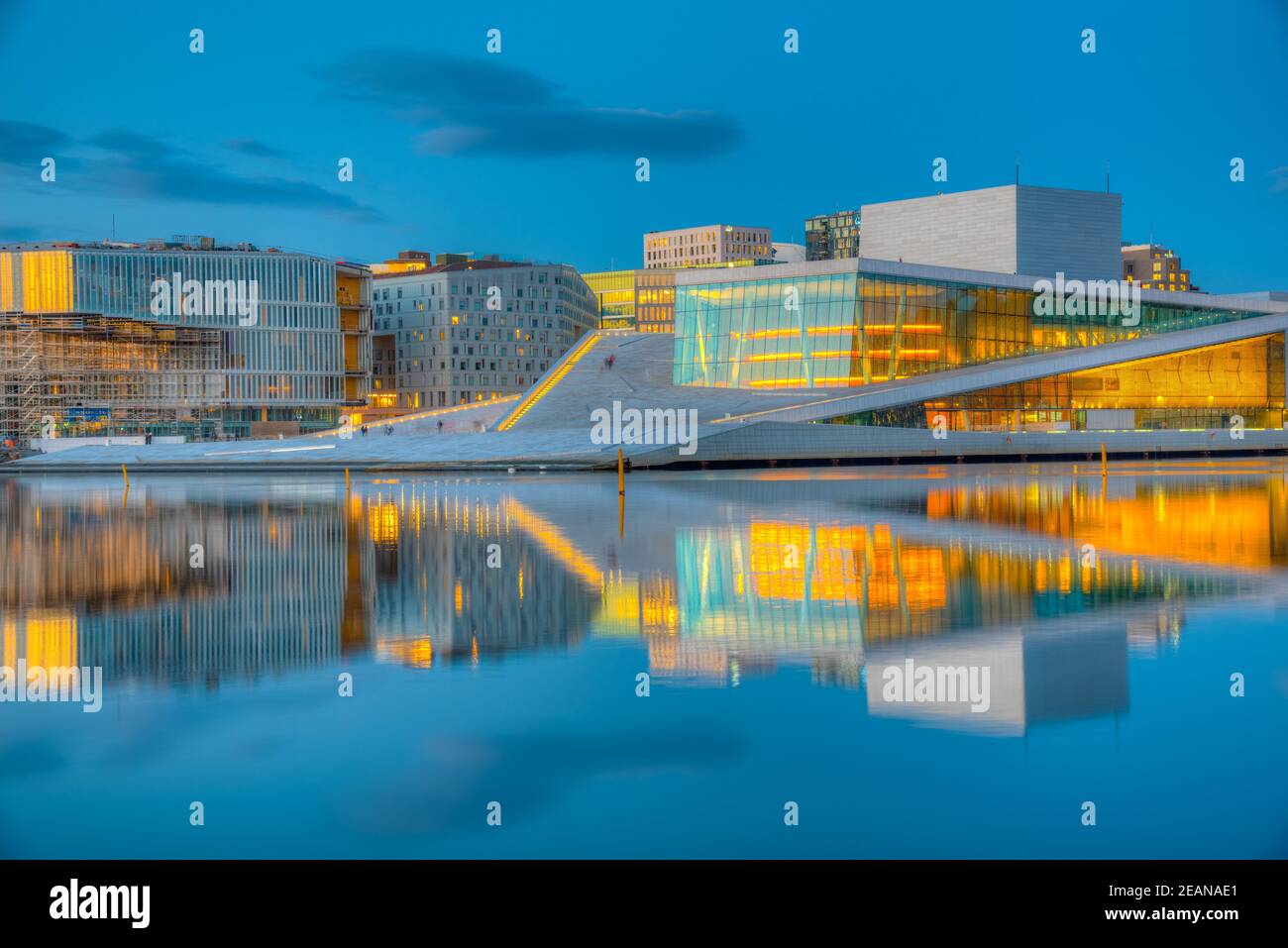 Night view of Opera house in Oslo, Norway Stock Photo - Alamy