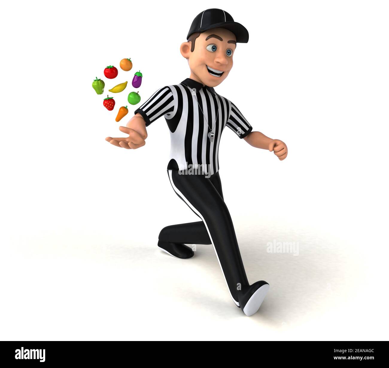 Fun 3D Illustration of an american Referee Stock Photo - Alamy