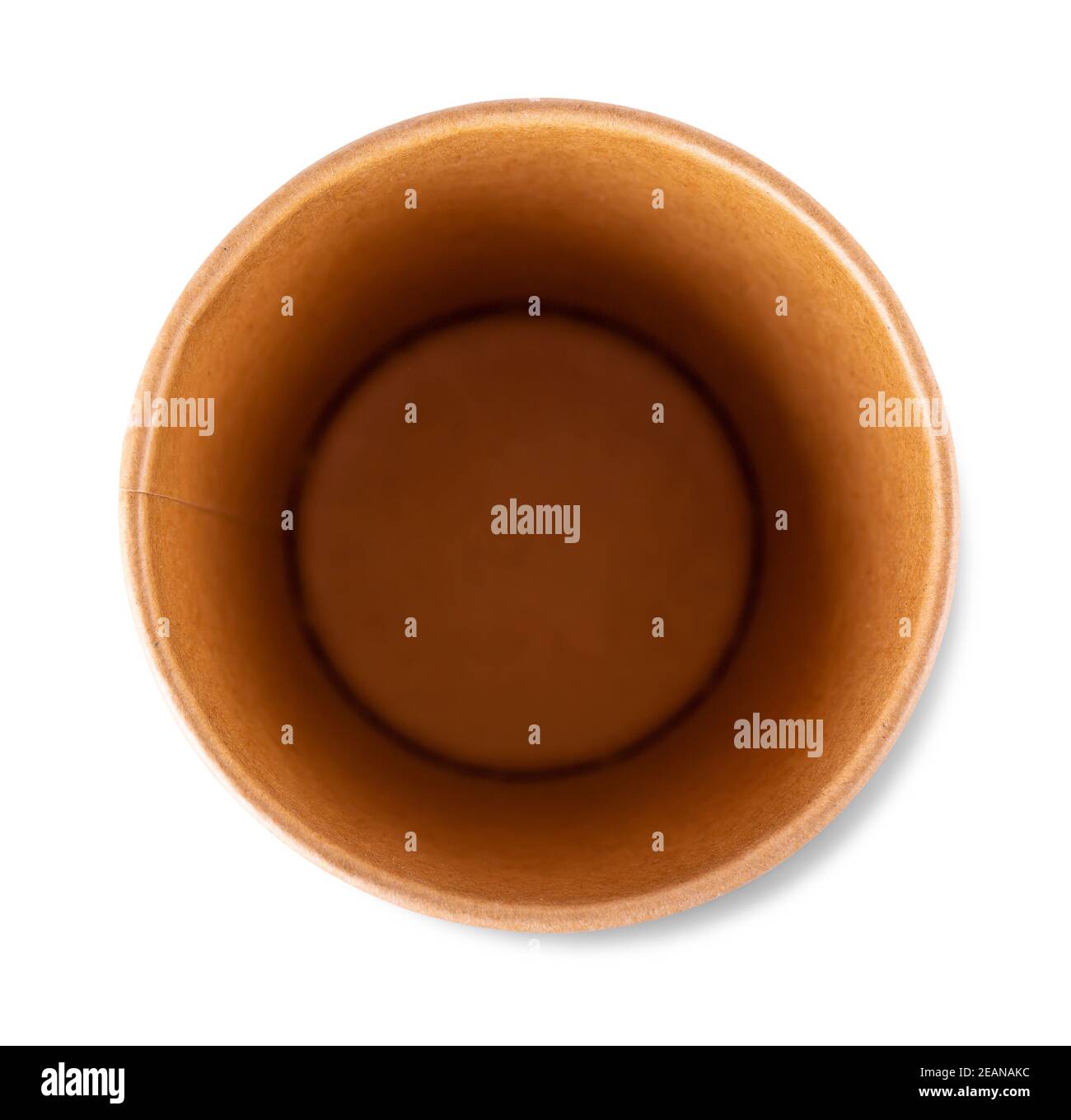 Top view of empty paper cup isolated on white background Stock Photo ...