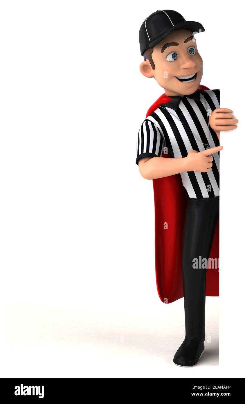 Fun 3D Illustration of an american Referee Stock Photo - Alamy