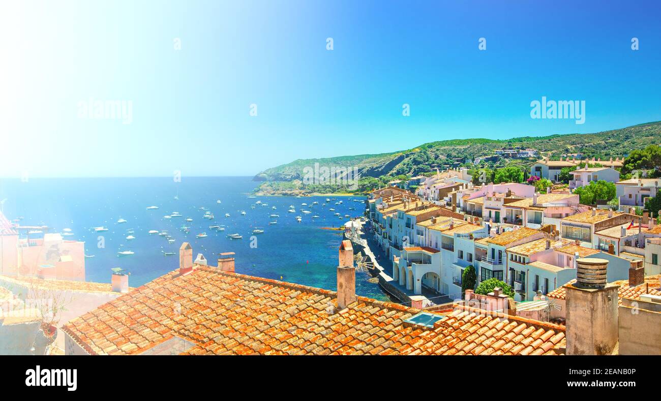 Cadaques on the Costa Brava. The famous tourist city of Spain. Nice ...