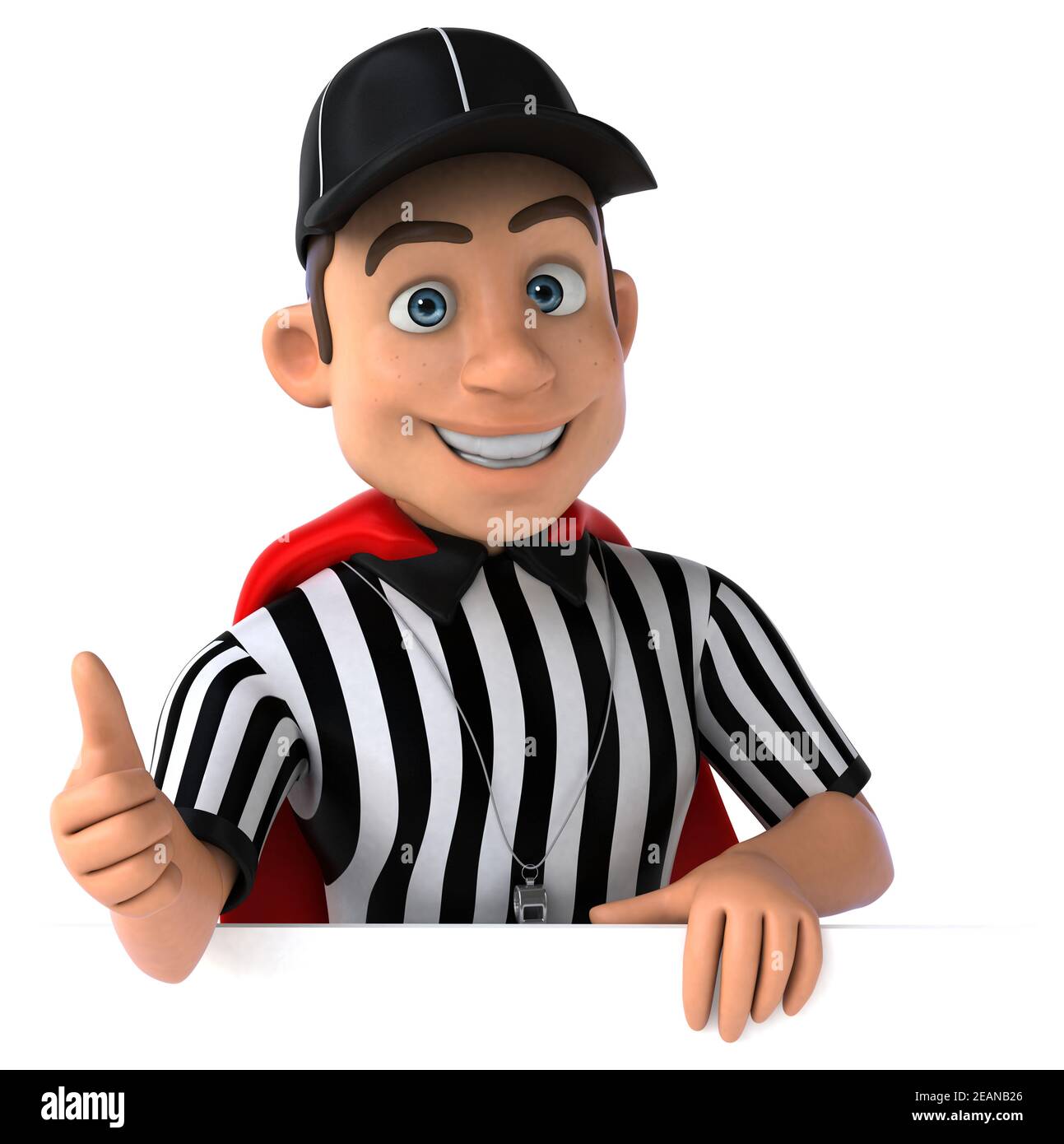 Fun 3D Illustration of an american Referee Stock Photo - Alamy