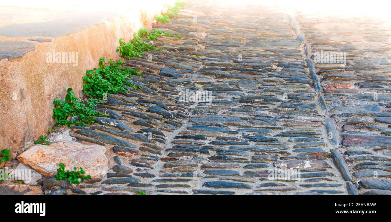 Stone road in city hi-res stock photography and images - Alamy