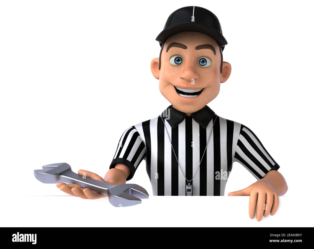 Fun 3D Illustration of an american Referee Stock Photo - Alamy