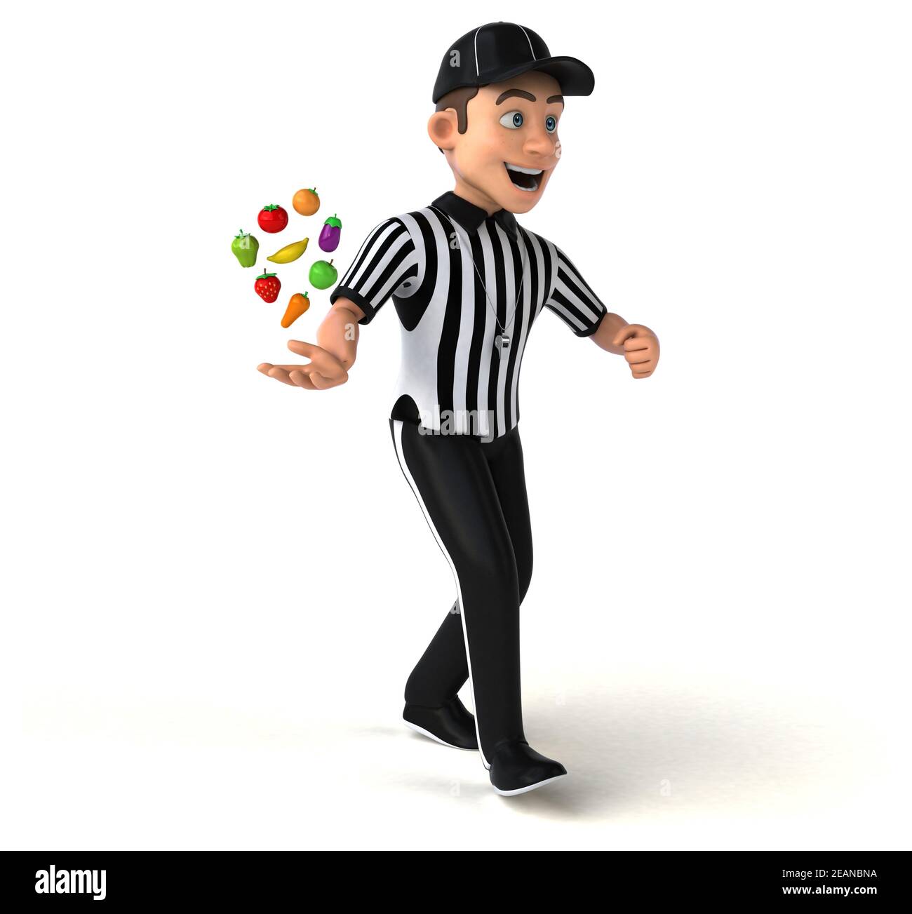 Fun 3D Illustration of an american Referee Stock Photo - Alamy