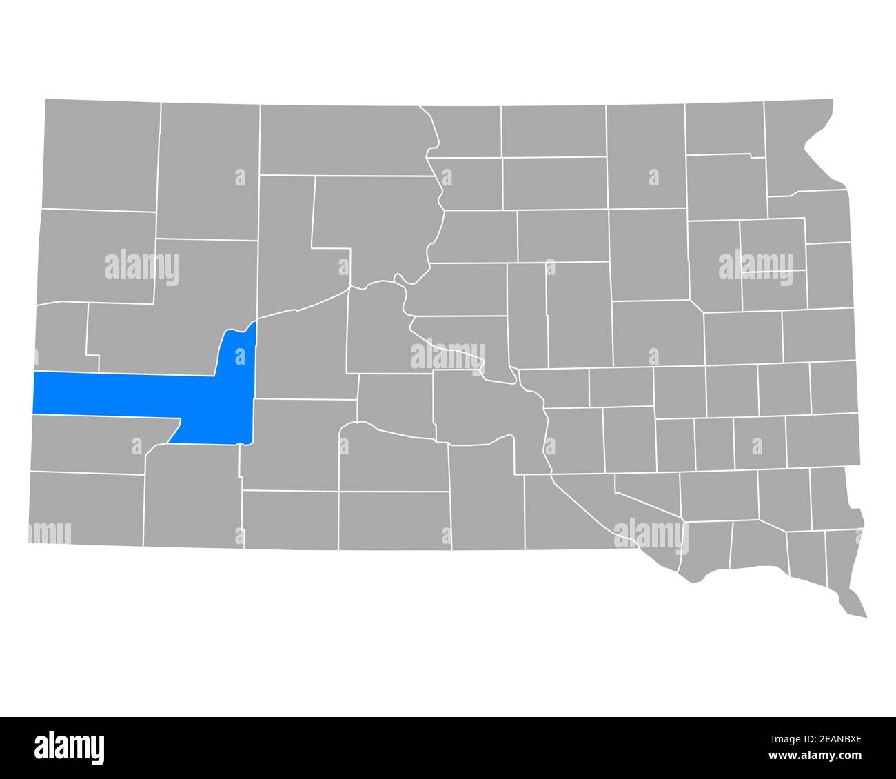 Map of Pennington in South Dakota Stock Photo - Alamy