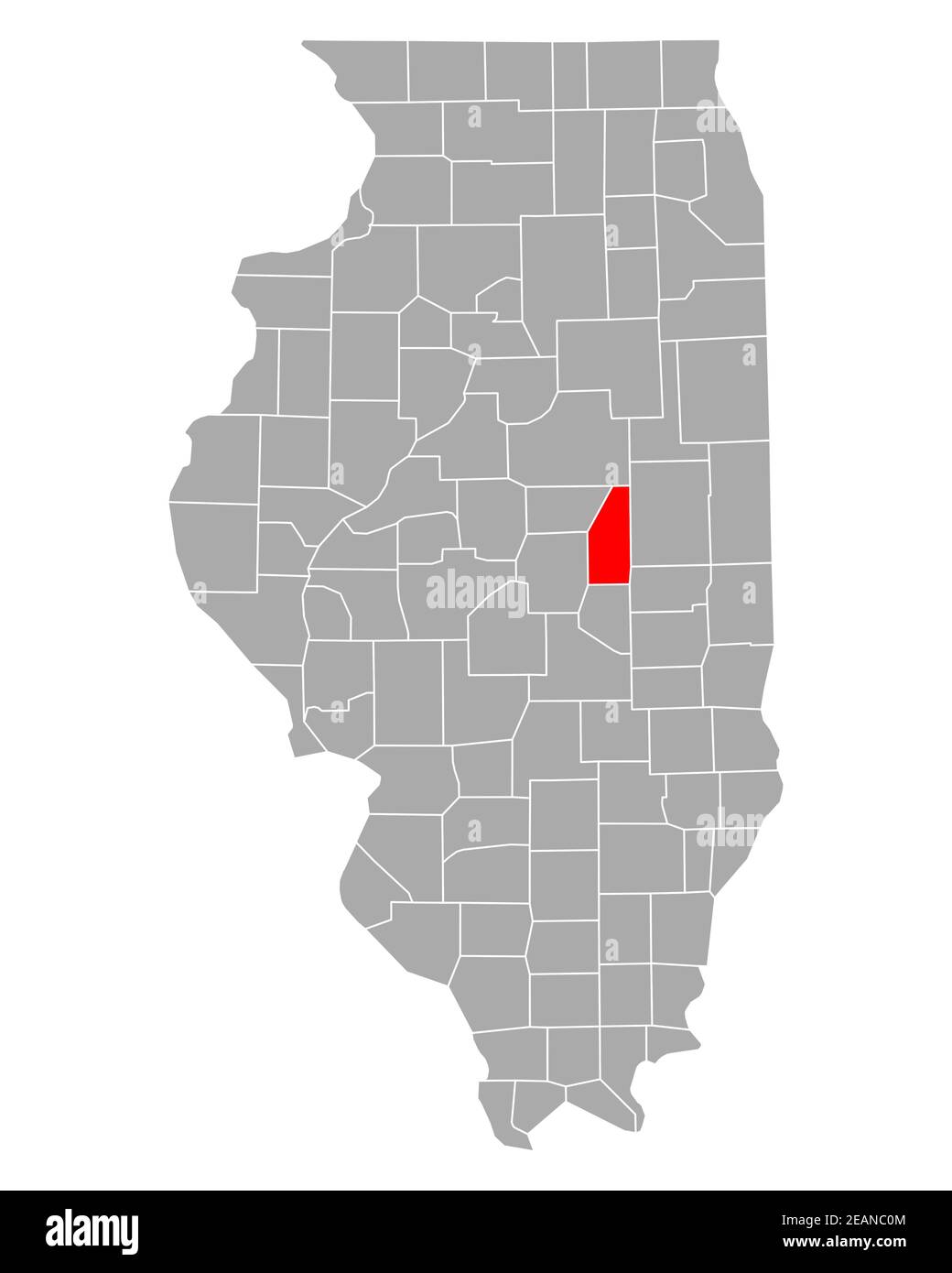 Map of Piatt in Illinois Stock Photo - Alamy