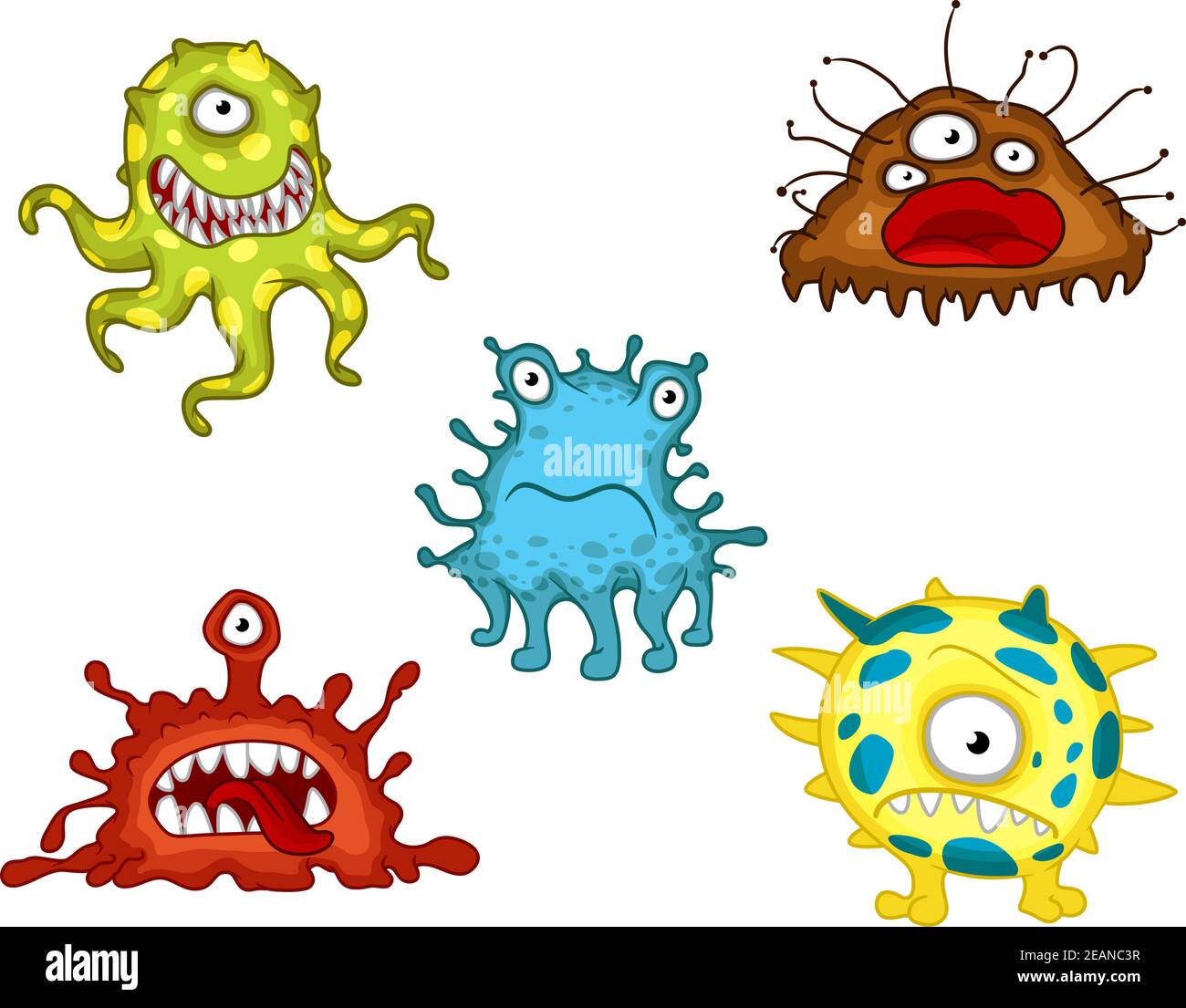 Cartoon funny monsters and evils set suitable for halloween or comics ...