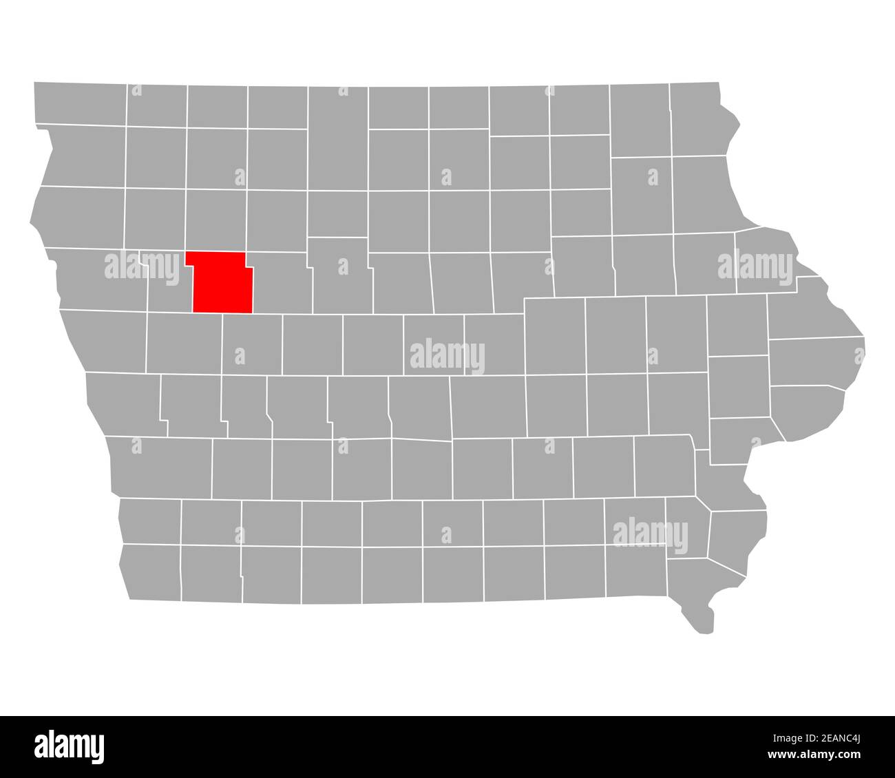 Map of Sac in Iowa Stock Photo - Alamy