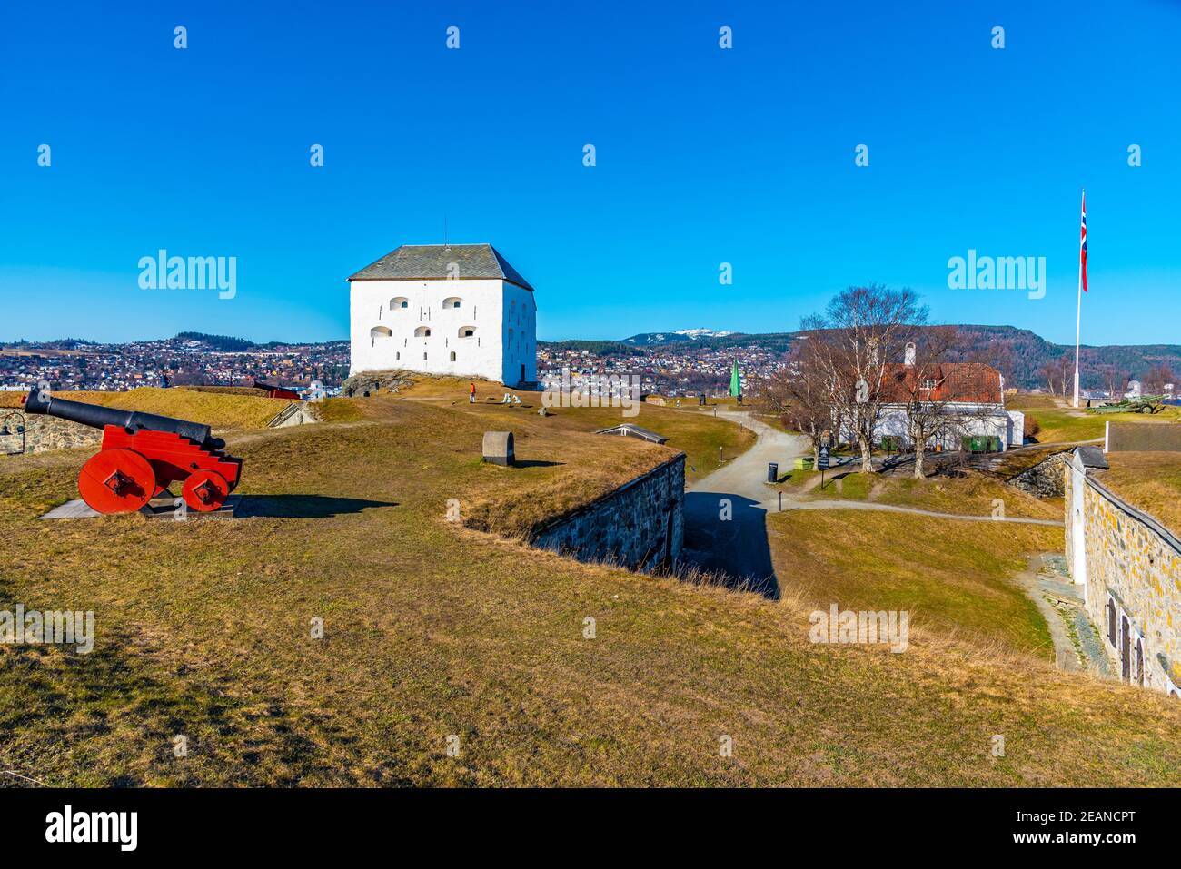 Kristiansten fortress overlooking norwegian city trondheim Stock Photo ...
