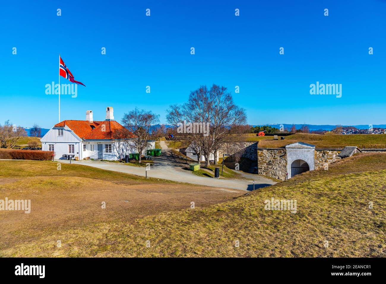 Kristiansten fortress overlooking norwegian city trondheim Stock Photo ...