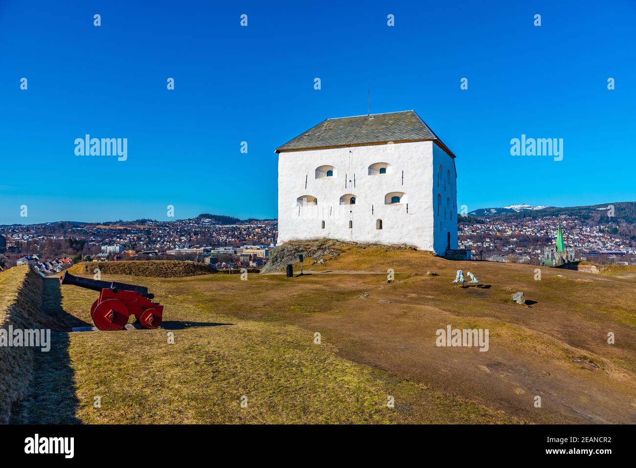 Kristiansten fortress overlooking norwegian city trondheim Stock Photo ...