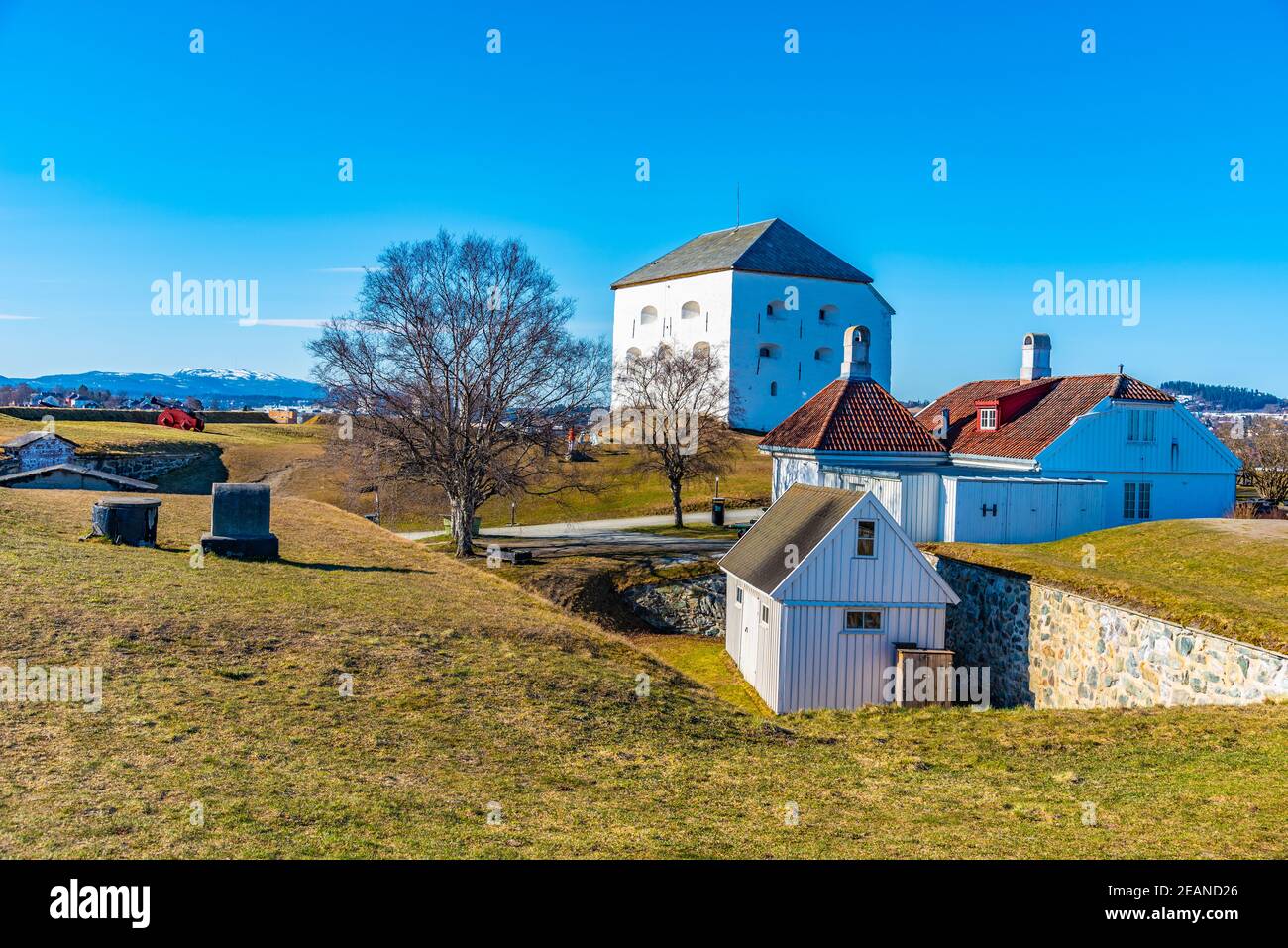 Kristiansten fortress overlooking norwegian city trondheim Stock Photo ...