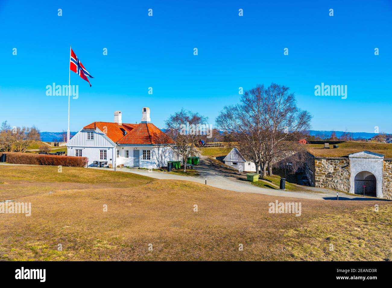 Kristiansten fortress overlooking norwegian city trondheim Stock Photo ...