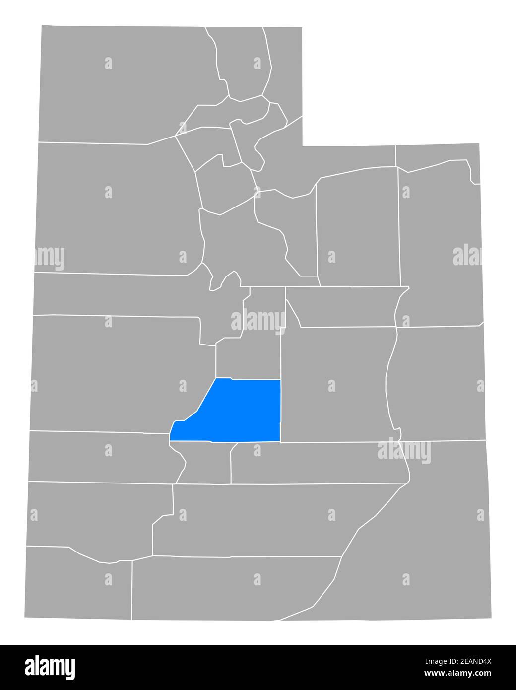 Map of Sevier in Utah Stock Photo - Alamy