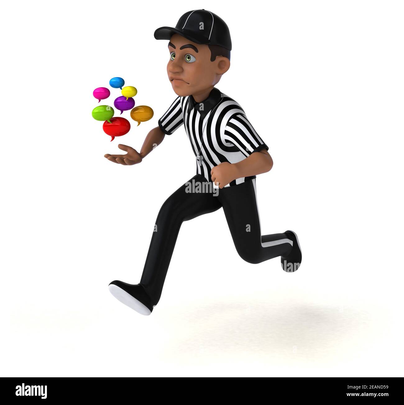 Fun 3D Illustration of an american Referee Stock Photo - Alamy