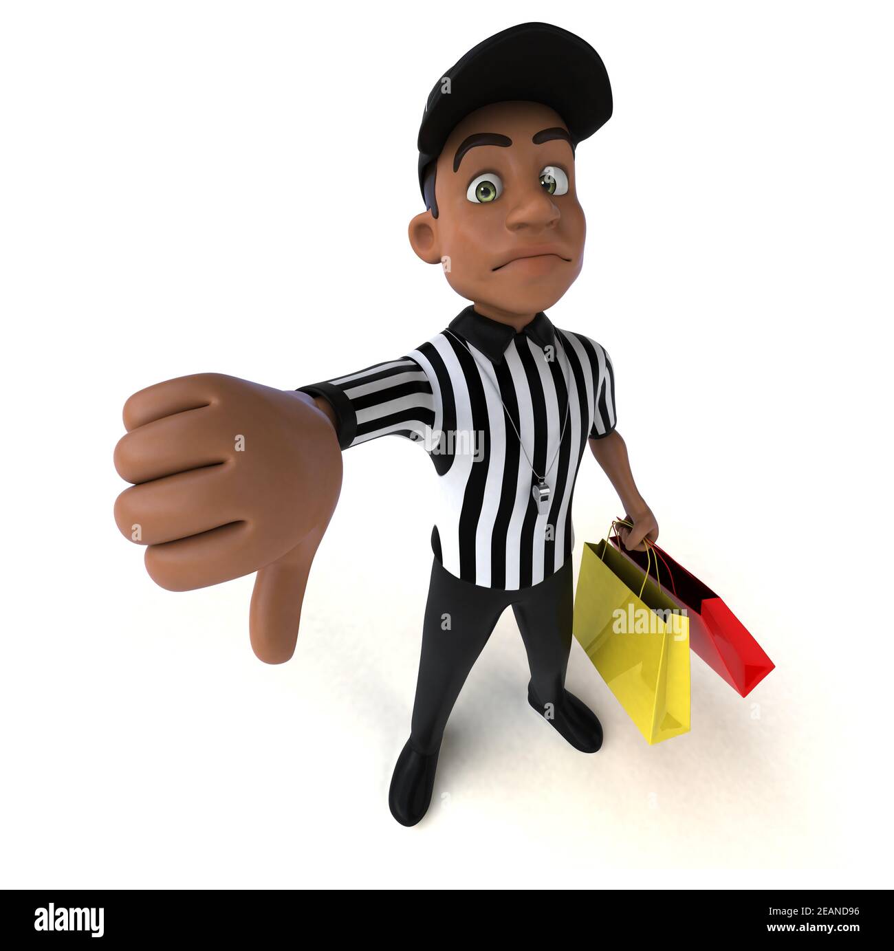 Fun 3D Illustration of an american Referee Stock Photo - Alamy