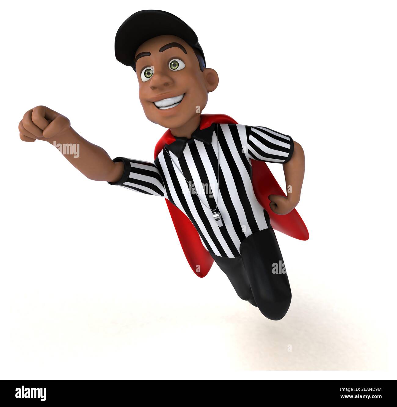 Fun 3D Illustration of an american Referee Stock Photo - Alamy