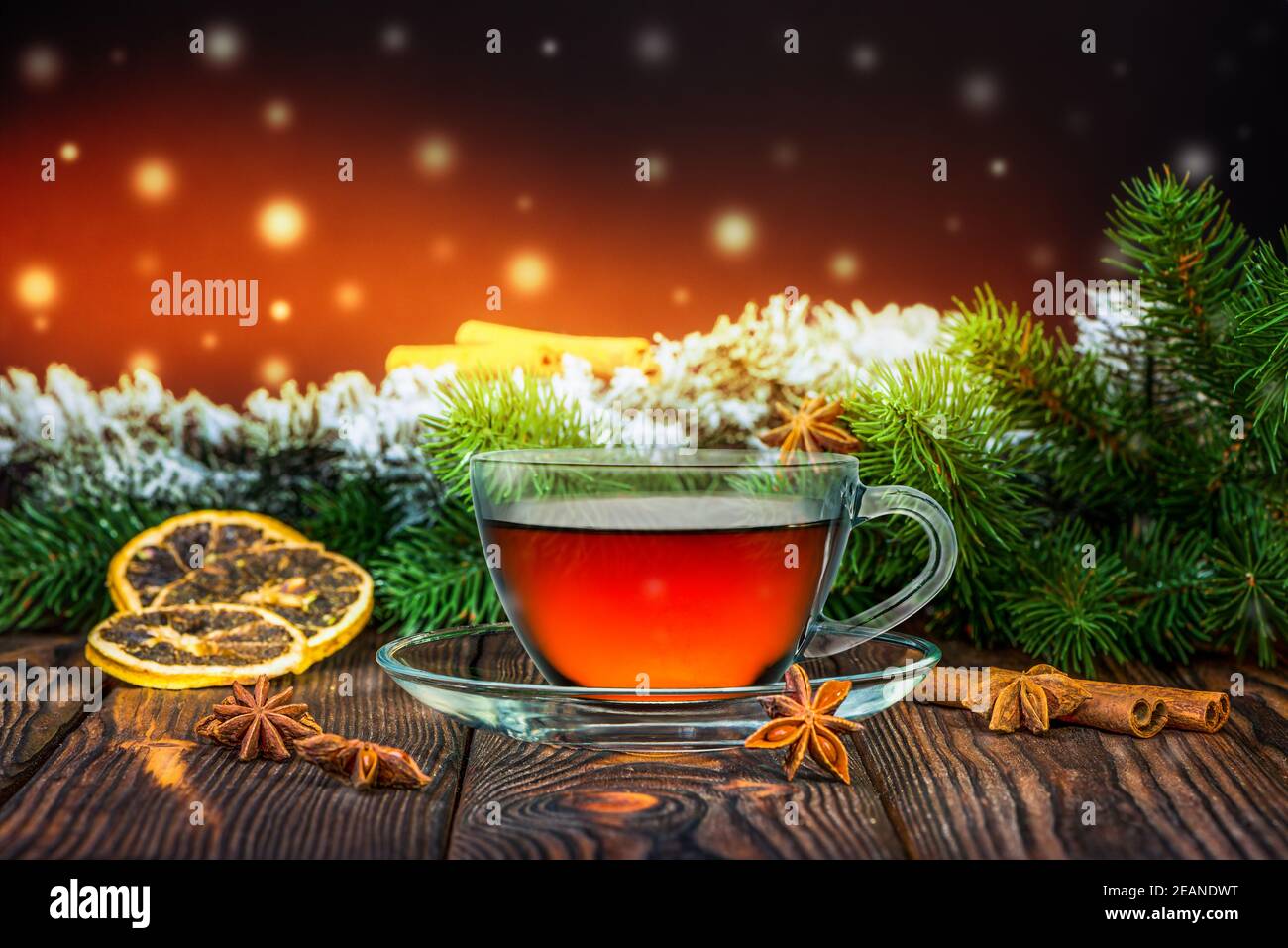 Tea at Christmas Stock Photo - Alamy