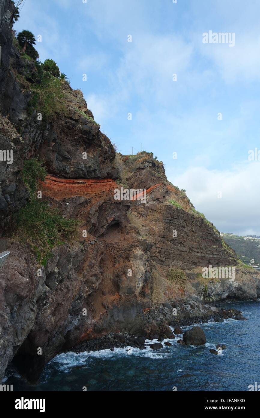 Madeira, steep slope on the south coast Stock Photo - Alamy