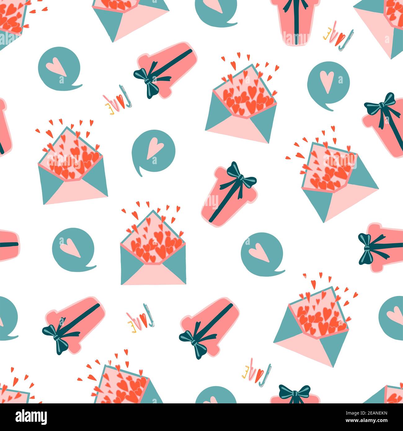 Cute seamless pattern fabric in modern style on white background ...